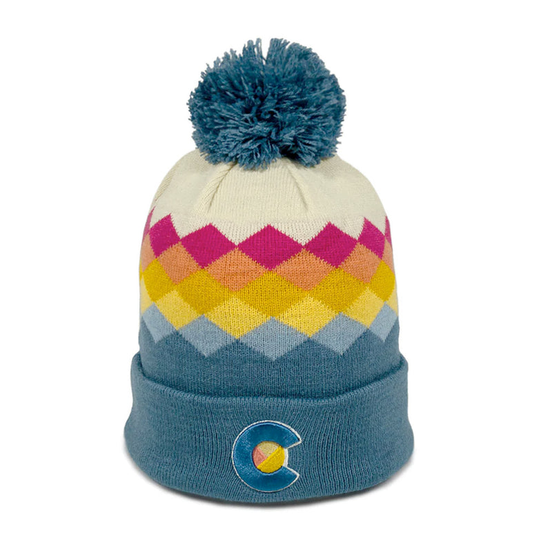 Argyle Colorado Mountain Rainbow Beanie | YoColorado