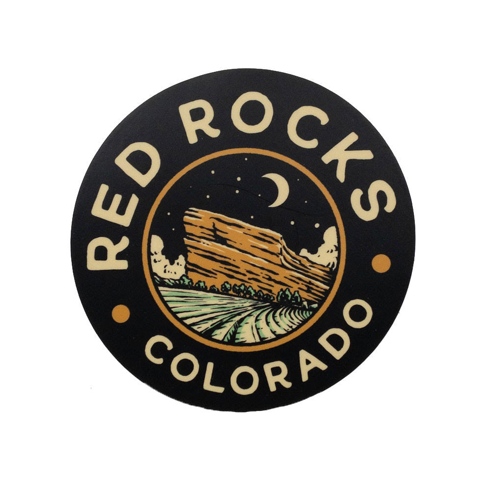 Red Rocks Night Colorado Sticker